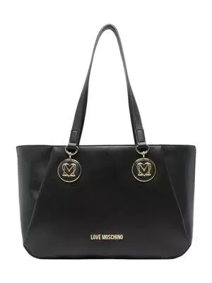 Moschino Logo-plaque Tote Bag - Black
