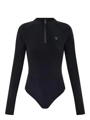 Coperni Zip-neck Long-sleeve Bodysuit - Black