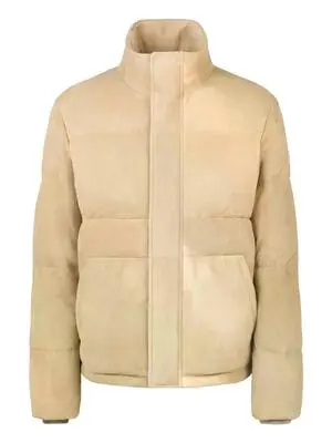 TOD'S Leather Quilted Jacket - Neutrals