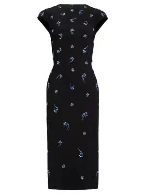 Jenny Packham Embellished Cap-sleeve Midi Dress - Blue