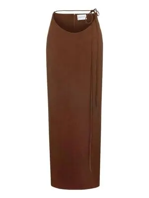 ALEKSANDRE AKHALKATSISHVILI Cut-out Maxi Skirt - Brown