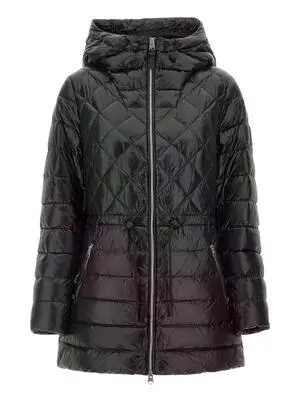 Mackage Diamond-quilted Hooded Coat - Black