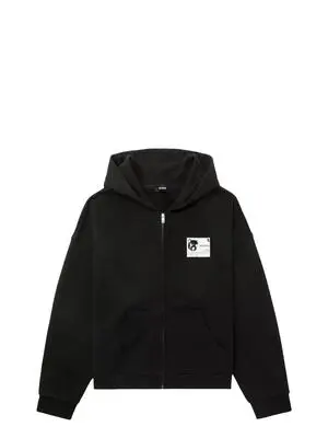 We11Done Graphic Zip-up Hoodie - Black