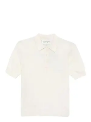 Eric Bompard Collared Short-sleeve Polo Top - Neutrals