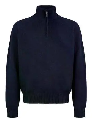 TOD'S High-neck Half-zip Sweater - Blue