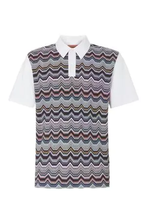 Missoni Chevron-pattern Polo Shirt - Grey