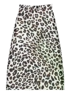 LUNATICA MILANO Leopard-print Maxi Skirt - Grey