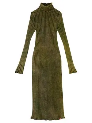 DIESEL D-wavya Ribbed Midi Dress - Green