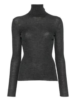 MRZ Ribbed Turtleneck Sweater - Grey