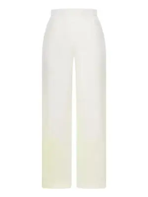 Max Mara Silk-cotton Trousers - White