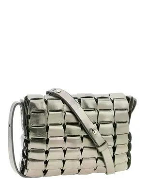 Dragon Diffusion Link Leather Cross Body Bag - Silver