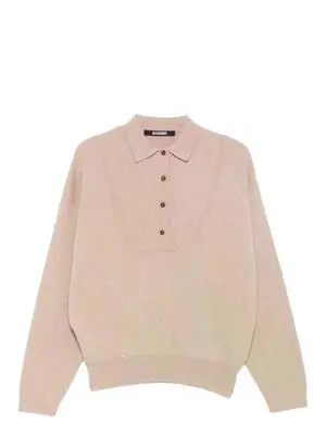 Jacquemus Button Polo-neck Sweater - Neutrals