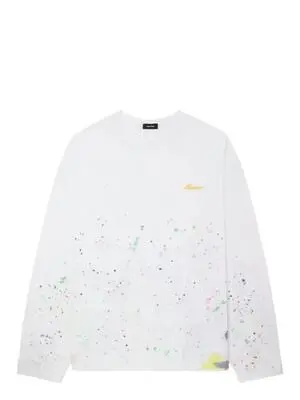 We11Done Paint-splatter Long-sleeve T-shirt - White