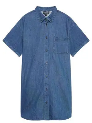 A.p.c. Denim Shirt Dress - Blue