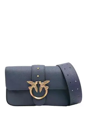 Pinko Love Birds Buckle-embellished Satchel - Blue