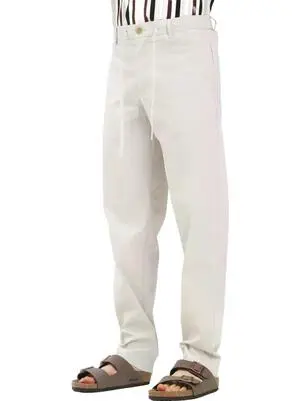 SELECTED Drawstring-waist Trousers - White