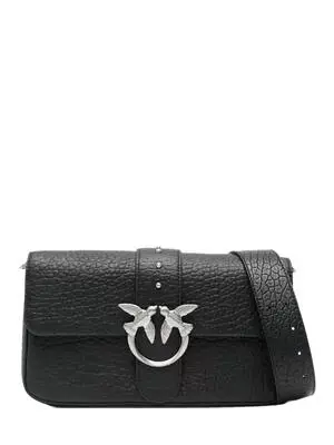 PINKO Textured Leather Shoulder Bag