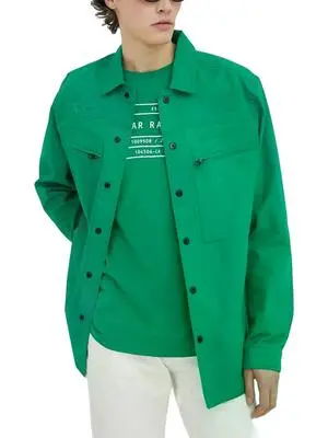 G-star Raw Logo-patch Overshirt - Green