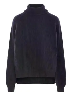 Dusan Ribbed Turtleneck Sweater - Blue