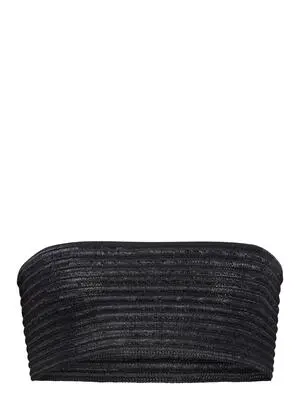 Alaïa Knitted Bandeau Top - Black