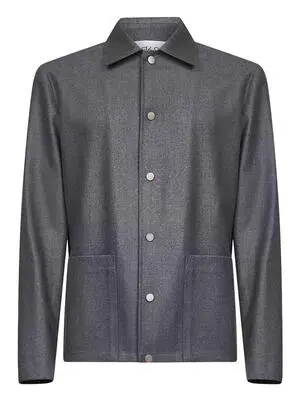 D4.0 Snap-button Patch-pocket Jacket - Grey