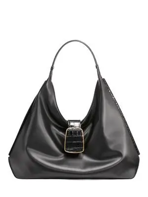 Donna Karan New York Small Hobo Shoulder Bag - Black/gold