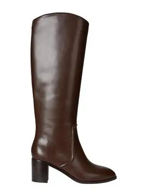 Ralph Lauren Charly Calfskin Tall Boots - Dark Hickory