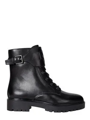 Ralph Lauren Allyson Burnished Leather Bootie - Black