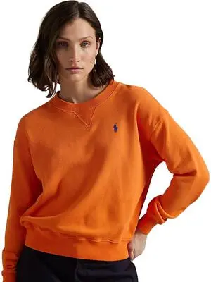 Ralph Lauren Lightweight Fleece Crewneck Fiesta Orange