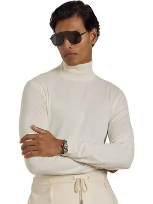 Ralph Lauren Cotton Turtleneck Sweater - Classic Cream