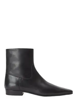 Ralph Lauren Calfskin Ankle Boots Black
