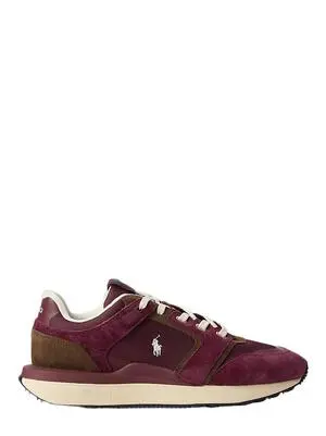 Ralph Lauren Train 89 V2 Paneled Sneaker - Wine/chocolate