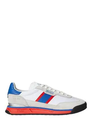 Ralph Lauren Varick Suede & Oxford Sneaker - White/blue/red