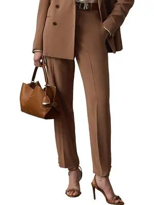 Ralph Lauren Gillian Stretch Cady Pant - Light Toffee