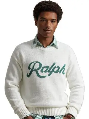 Ralph Lauren The Ralph Logo Sweater Deckwash White Combo
