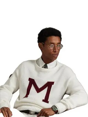 Ralph Lauren The Morehouse College Letter Sweater - Cream Combo