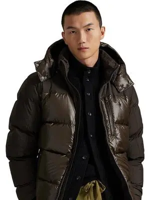 Ralph Lauren Two-tone Down Jacket - Antique Brown Matte