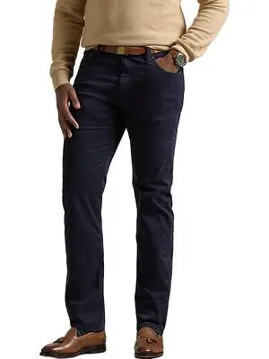 Ralph Lauren Varick Slim Straight Stretch Sateen Pant - Collection Navy