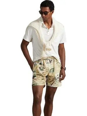 Ralph Lauren Diary Print Swim Trunks - Oak Bluffs Diary