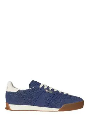 Ralph Lauren Hester Perforated Suede Sneakers - Light Navy/ Newport Navy