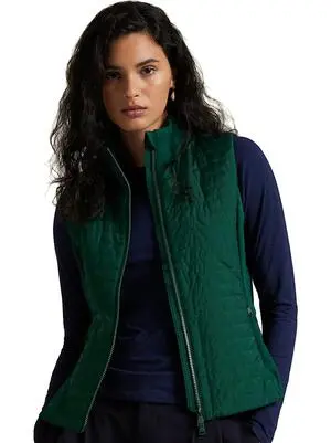 Ralph Lauren Quilted Hybrid Vest Hunter Green