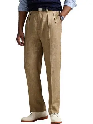 Ralph Lauren Whitman Relaxed Fit Glen Plaid Pant - Brown Glenplaid