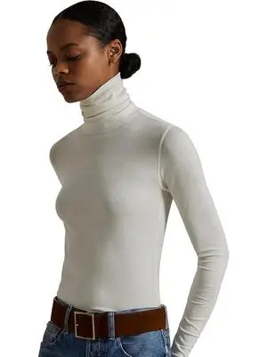 Ralph Lauren Stretch-Blend Turtleneck Nevis