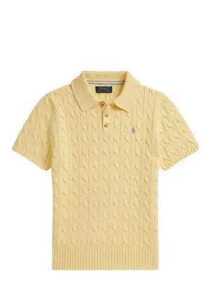 Ralph Lauren Cable-knit Cotton Polo Sweater - T Bird Yellow