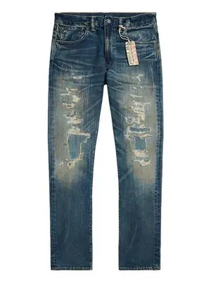 Ralph Lauren High Slim Brannon Distressed Jean - Brannon Wash
