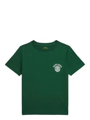 Ralph Lauren Logo Cotton Jersey Pocket Tee New Forest