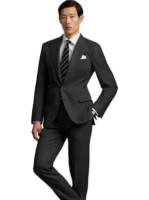 Ralph Lauren Gregory Hand-tailored Birdseye Suit - Dark Grey Multi
