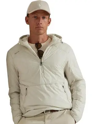 Ralph Lauren Hooded Half-zip Jacket - Stone Pebble