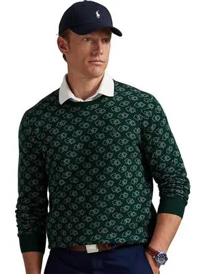 Ralph Lauren Geometric Performance Sweater - Green Multi