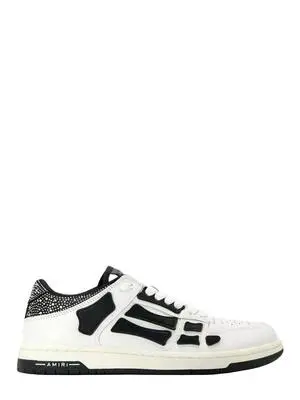 Amiri Crystal-embellished Bone Graphic Sneakers - White
